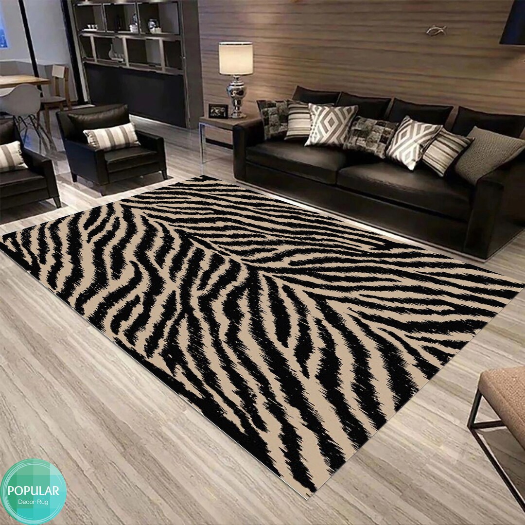 Black and Brown Leopard Rug, Leopard Pattern, Zebra Rug, Zebra Pattern ...
