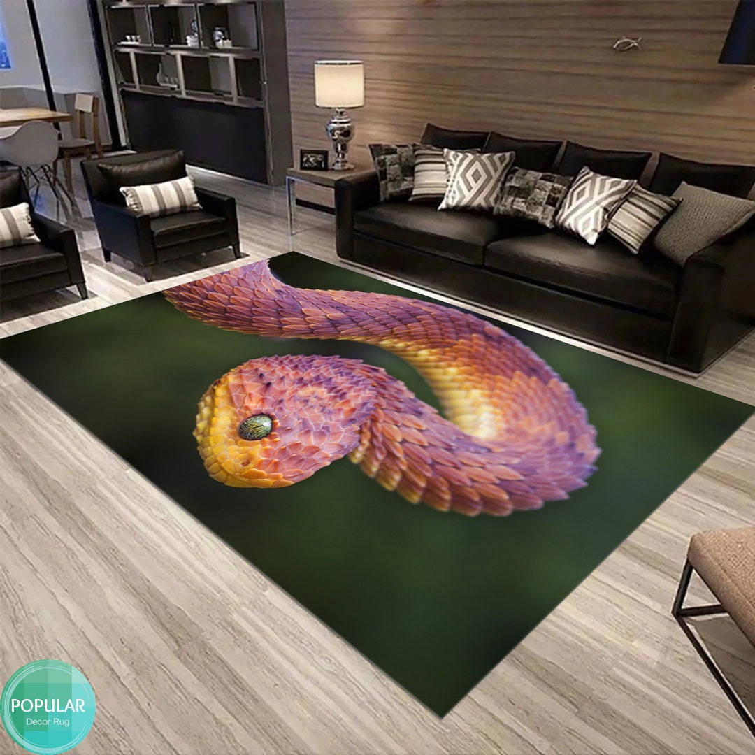 Snake Carpet, Viper Rug, Serpent Runner, Snake Decor Mat, Animal ...
