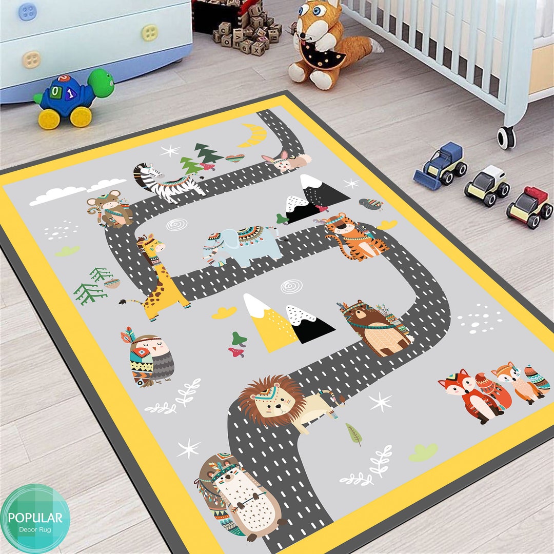 Motorway Mat, Road Rug, Car Carpet, Mcqueen Art, Ground Runner, Kids ...