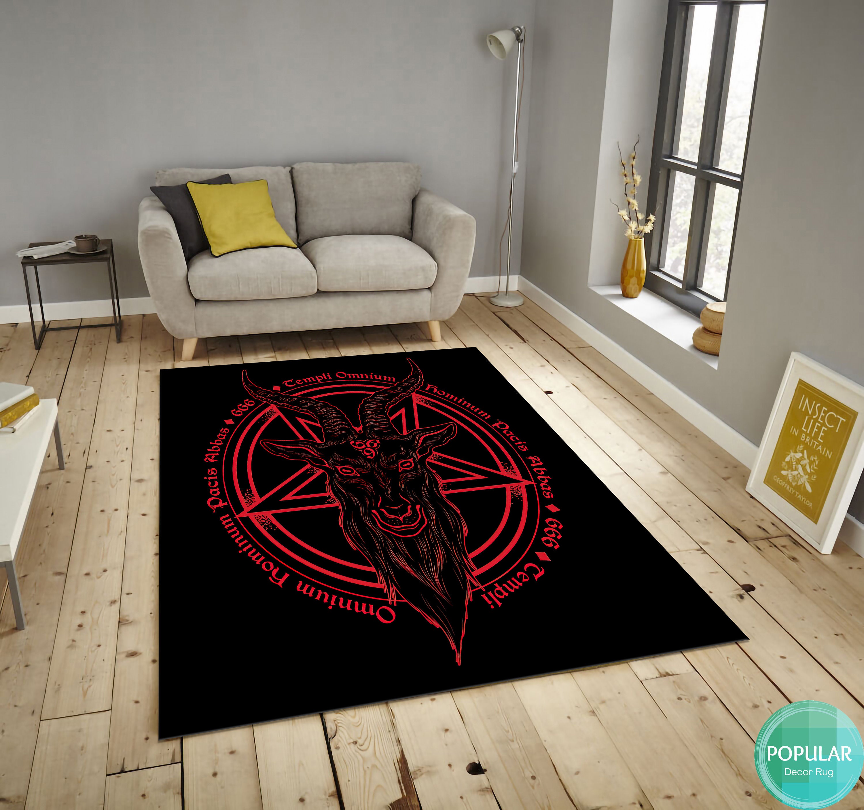 Pentagram Rug, Supernatural Devil's Trap Rug, Pentacle Symbol Rug ...