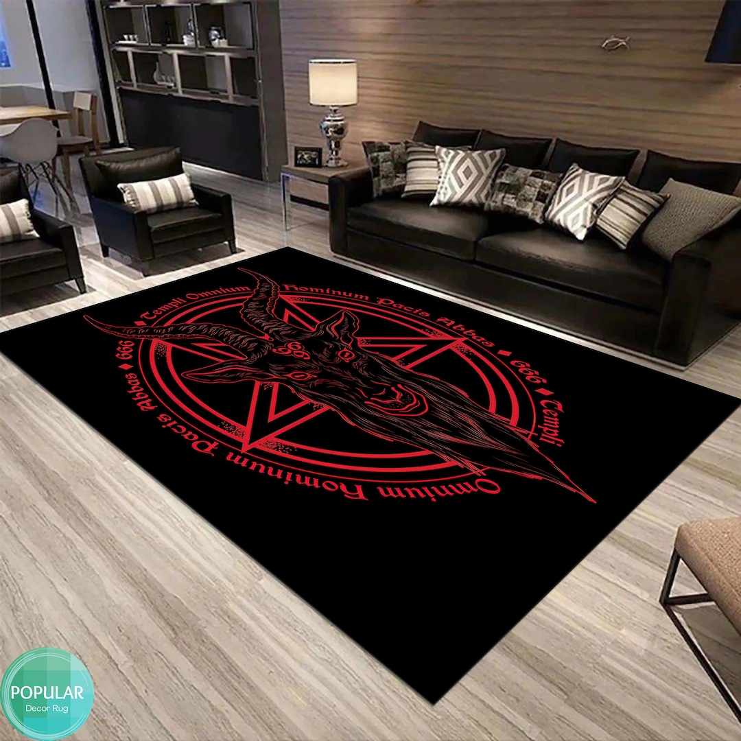 Pentagram Rug, Supernatural Devil's Trap Rug, Pentacle Symbol Rug ...