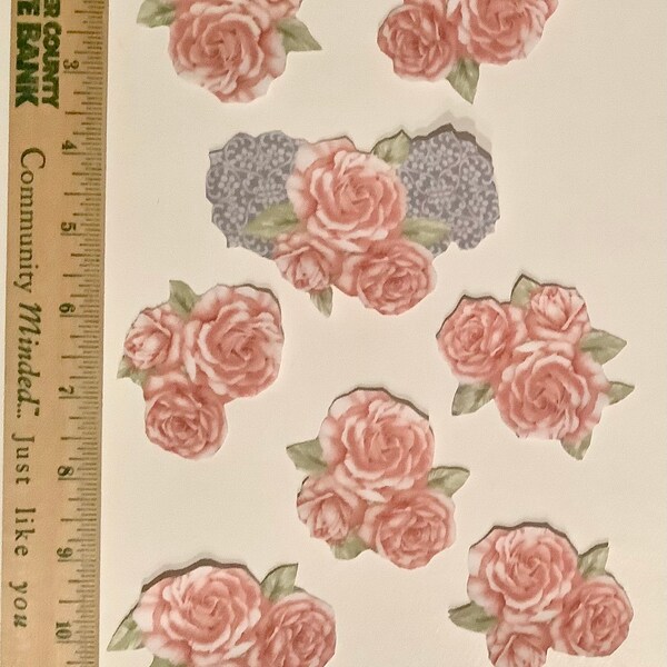 Pink Rose Applique - Etsy