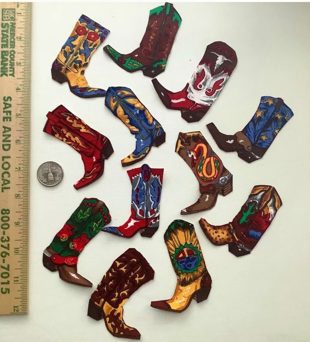 Original Cowboy Boots Are Made for Walking Vintage Fabric Appliques ...
