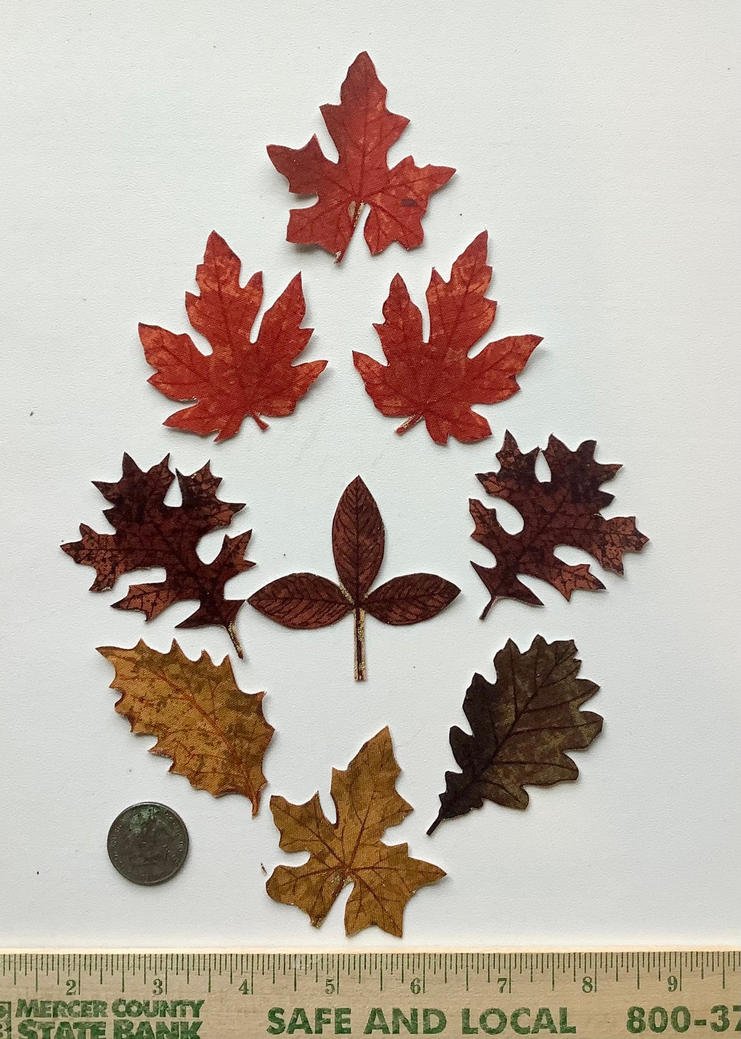 Realistic Fall Leaves Fabric Appliques Iron Ons No Sew DIY - Etsy