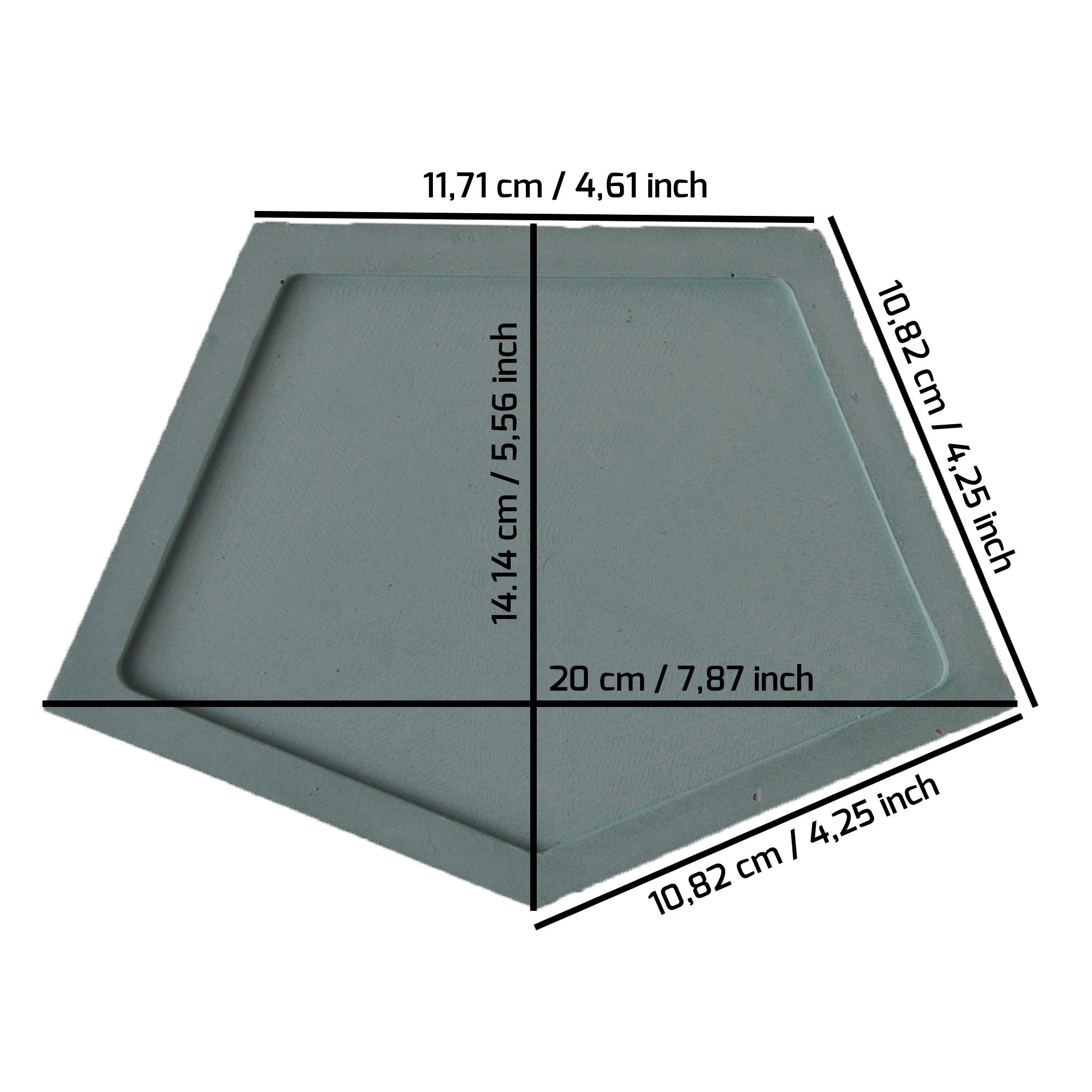 Pentagon Shape Decorative Background Tile Handmade Concrete - Etsy