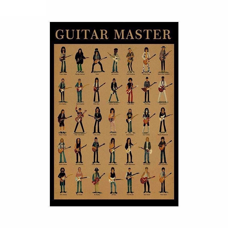 Guitar Master Vintage Poster Painting New Gift 2022 Vintage Poster ...