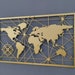 Metal World Map -metal Wall Decoration, Metal Wall Art, Housewarming ...