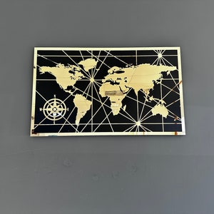 Metal World Map metal Wall Decoration, Metal Wall Art, Housewarming ...