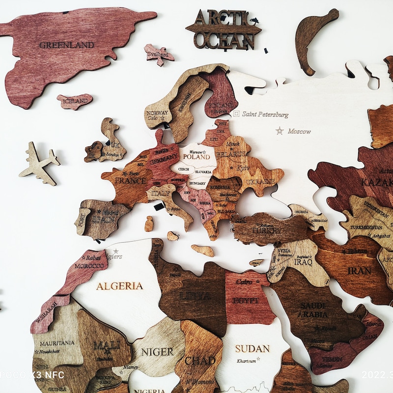 Wood Map - Etsy