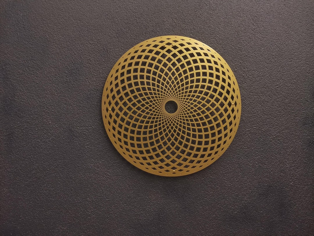 Torus Metal Wall Art: Sacred Geometry, Lotus Decor - Etsy