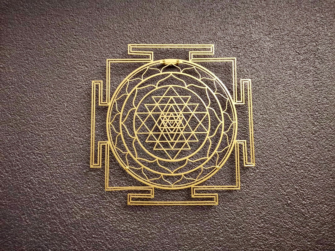 Sri Yantra ,golden Ratio, Metatrons , Flower of Life Sacred Metal Wall ...