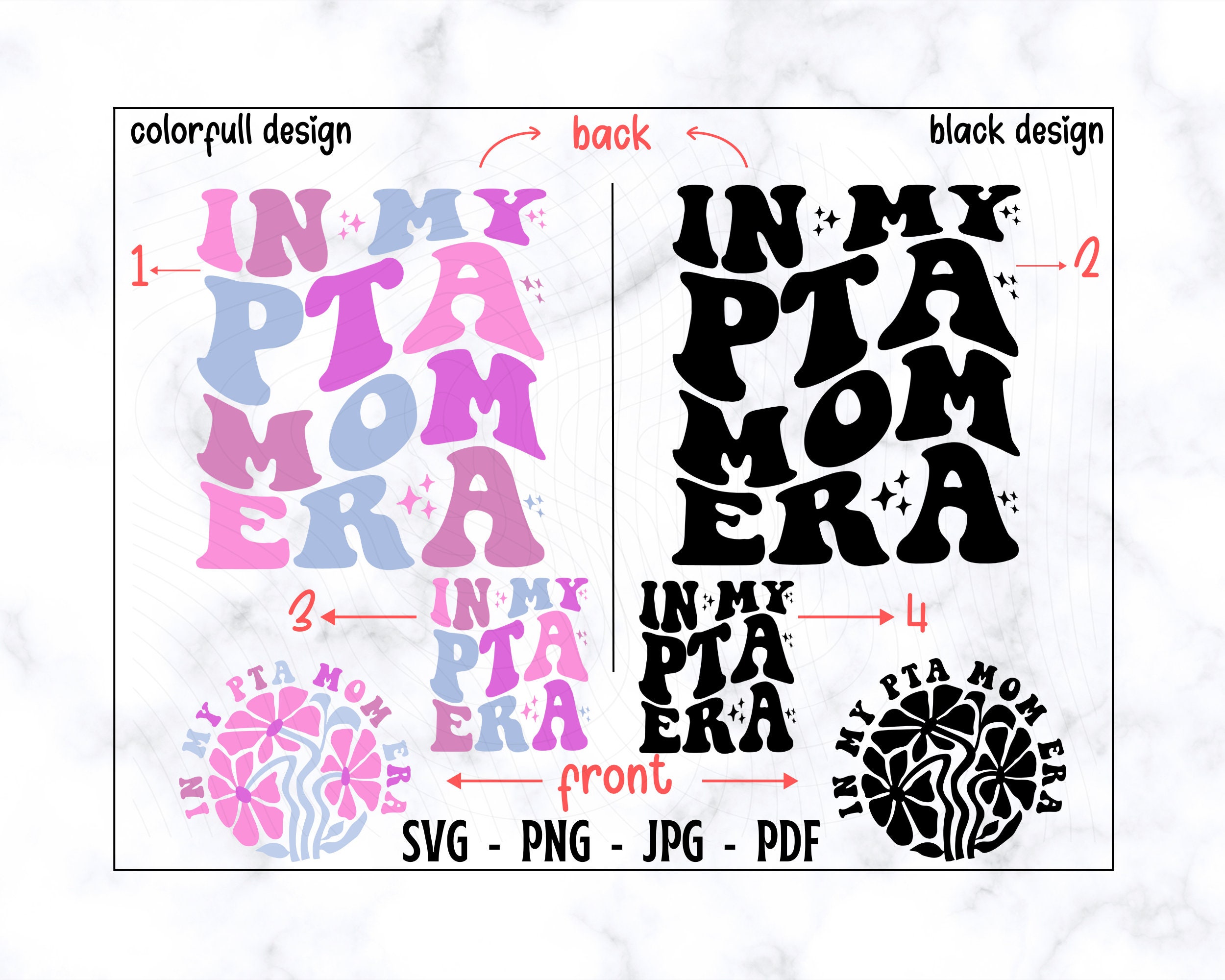 In My Pta Mom Era SVG-PNG, in My Pta Era Svg, Mom Svg, Mom Shirt Svg ...