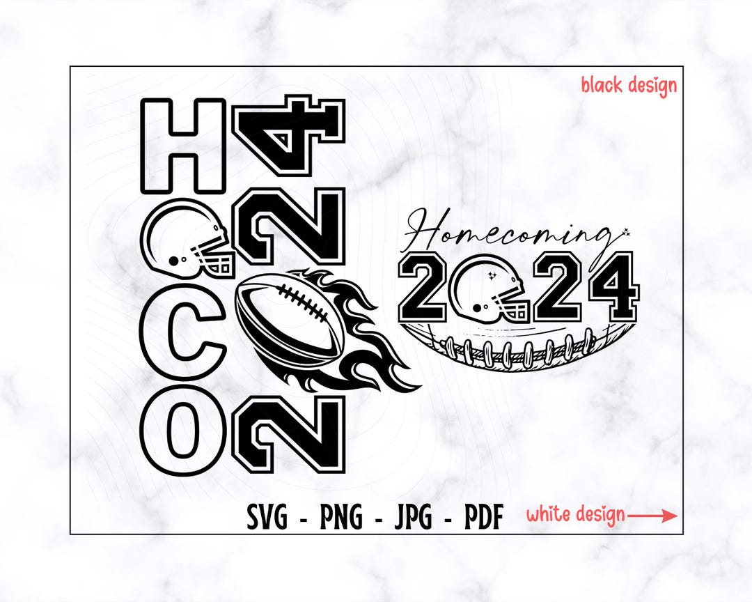 Hoco 2024 SVG-PNG, Homecoming 2024 Svg, Homecoming Football Svg ...