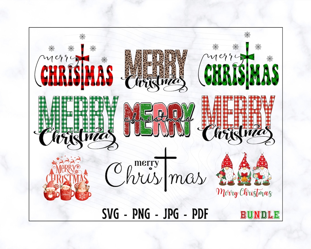 Merry Christmas SVG, Merry Christmas PNG, Merry Christmas Bundle Svg ...