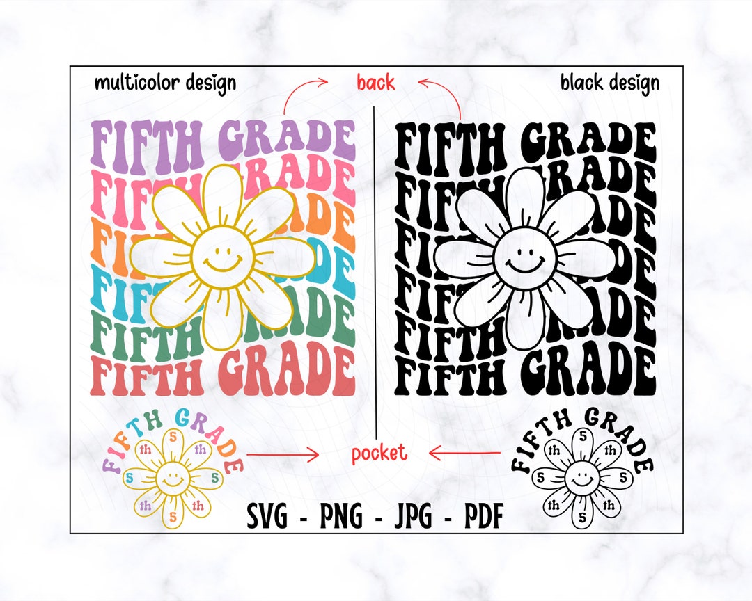 Fifth Grade SVG-PNG, Fifth Grade Vibes SVG, 5th Grade Svg, 5th Grade ...