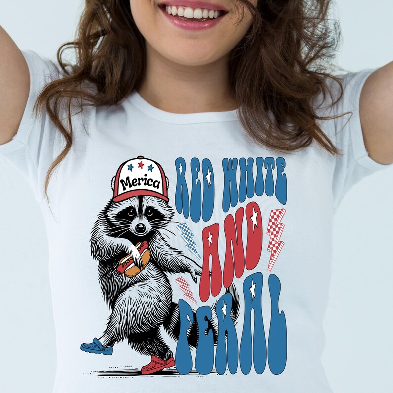 Red White And Feral Svg Png 4th Of July Svg Funny Raccon Shirt Svg