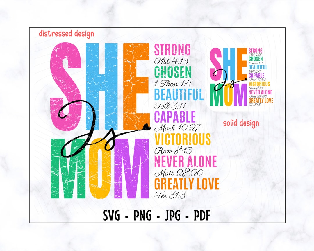 She is Mom SVG-PNG, Mom Svg, Mother's Day Svg, Mom Shirt Svg, Mom Life ...