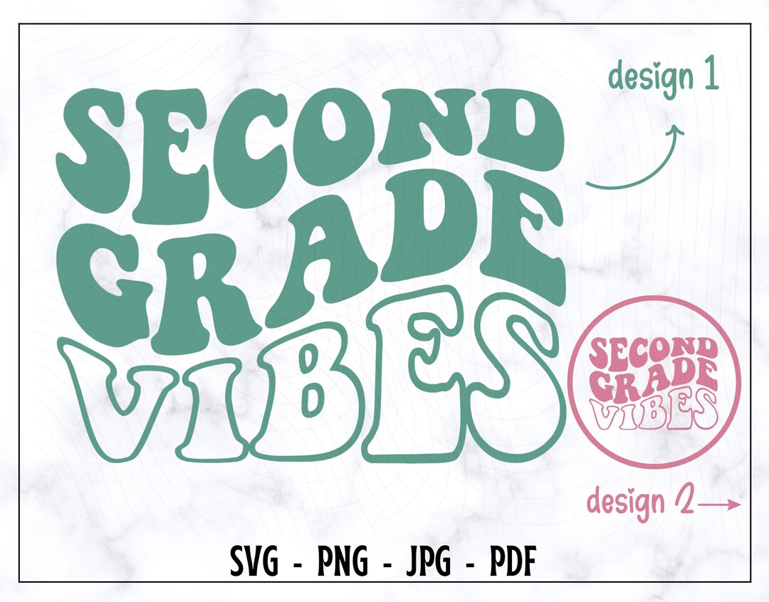Second Grade Vibes SVG, Hello Second Grade SVG, 2nd Grade SVG, Back to ...