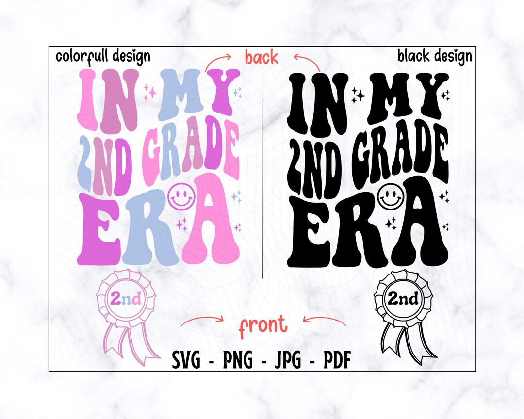 In My 2nd Grade Era SVG-PNG, 2nd Grade Vibes Svg-png, Second Grade Svg ...
