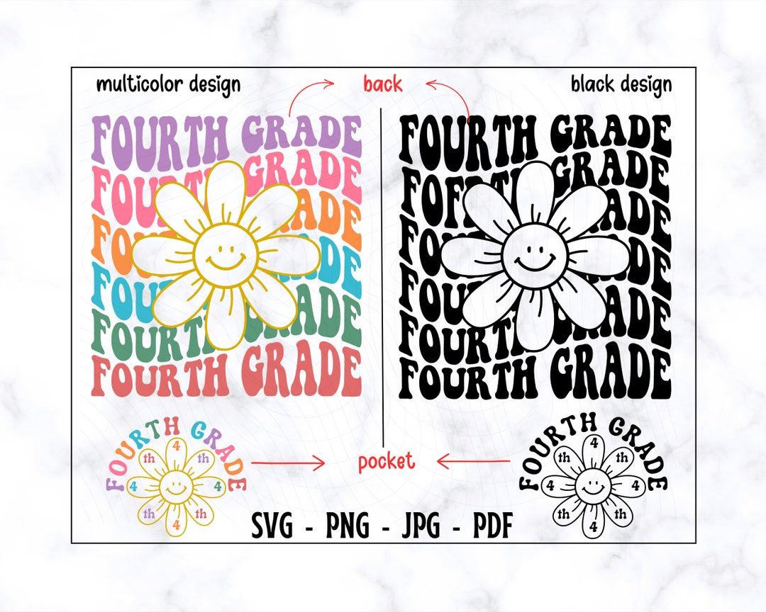 Fourth Grade Vibes SVG, Hello Fourth Grade SVG, Back to School Svg, 4th ...