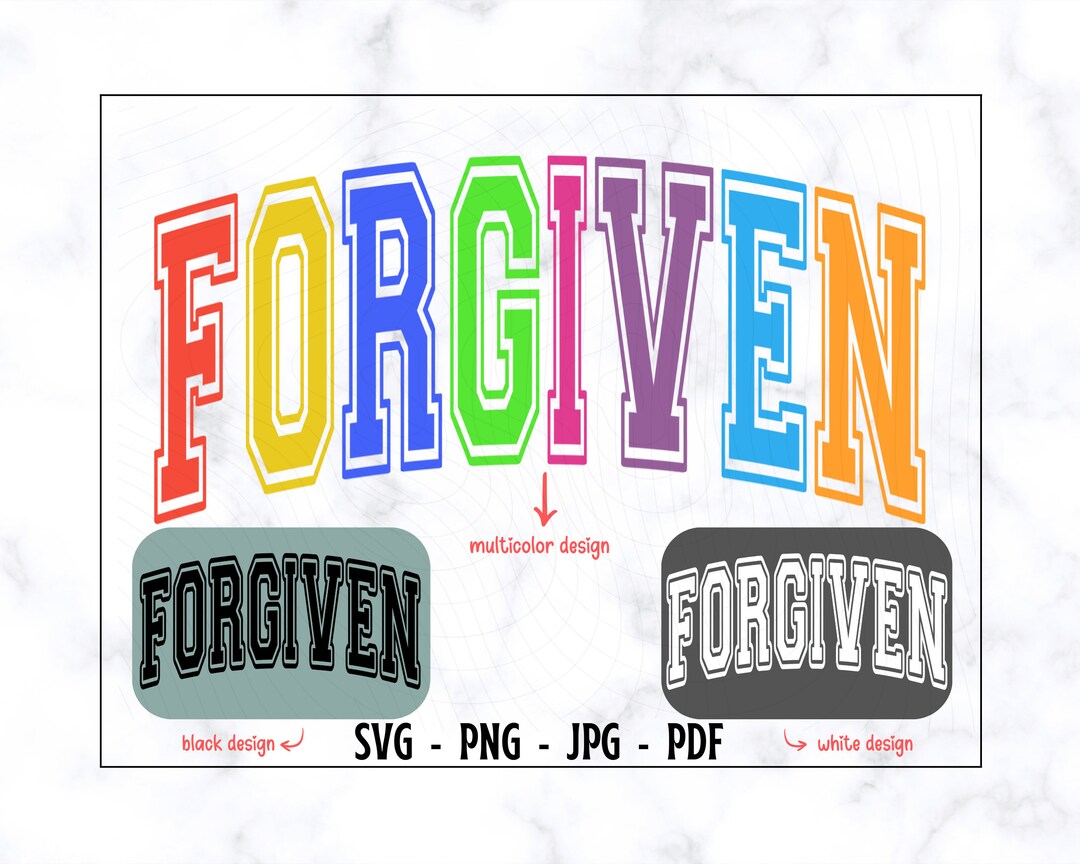 Perdonado Varsity SVG-PNG, Christian Svg, Camisa Cristiana Svg ...