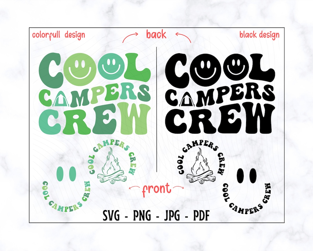 Cool Campers Crew SVG-PNG, Campers Svg, Camping Svg, Camping Shirt Svg ...