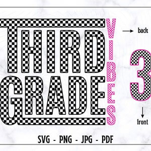 Third Grade SVG-PNG, Third Grade Shirt Svg, 3rd Grade Svg, Third Grade ...