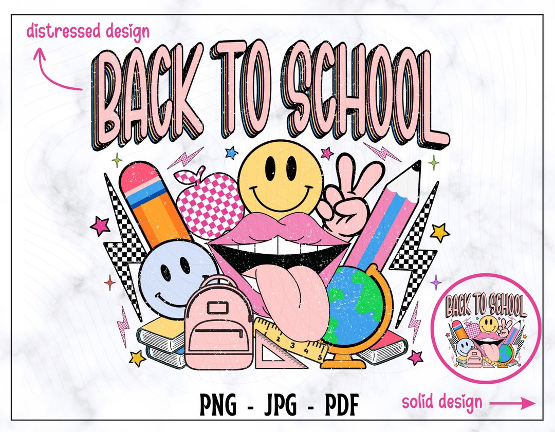 Retro Back to School PNG, Back to School PNG, Back to School Shirt PNG ...