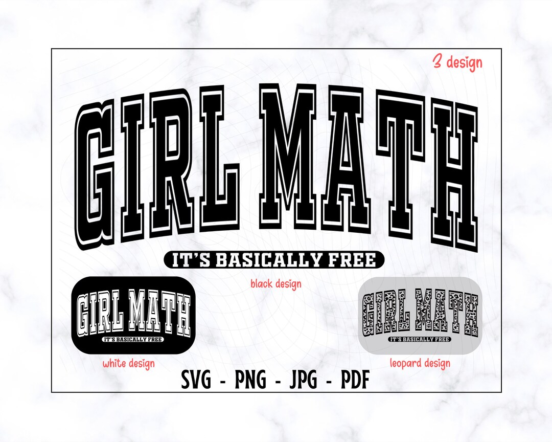 Girl Math SVG-PNG, Girl Math Shirt Svg, Funny Girl Math Shirt Svg, Girl ...