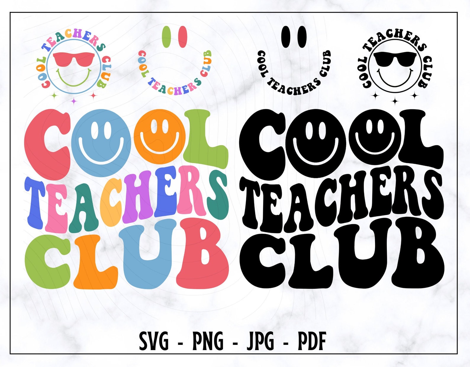 Cool Teachers Club SVG, Cool Teachers Club PNG, Teacher SVG, Teacher ...