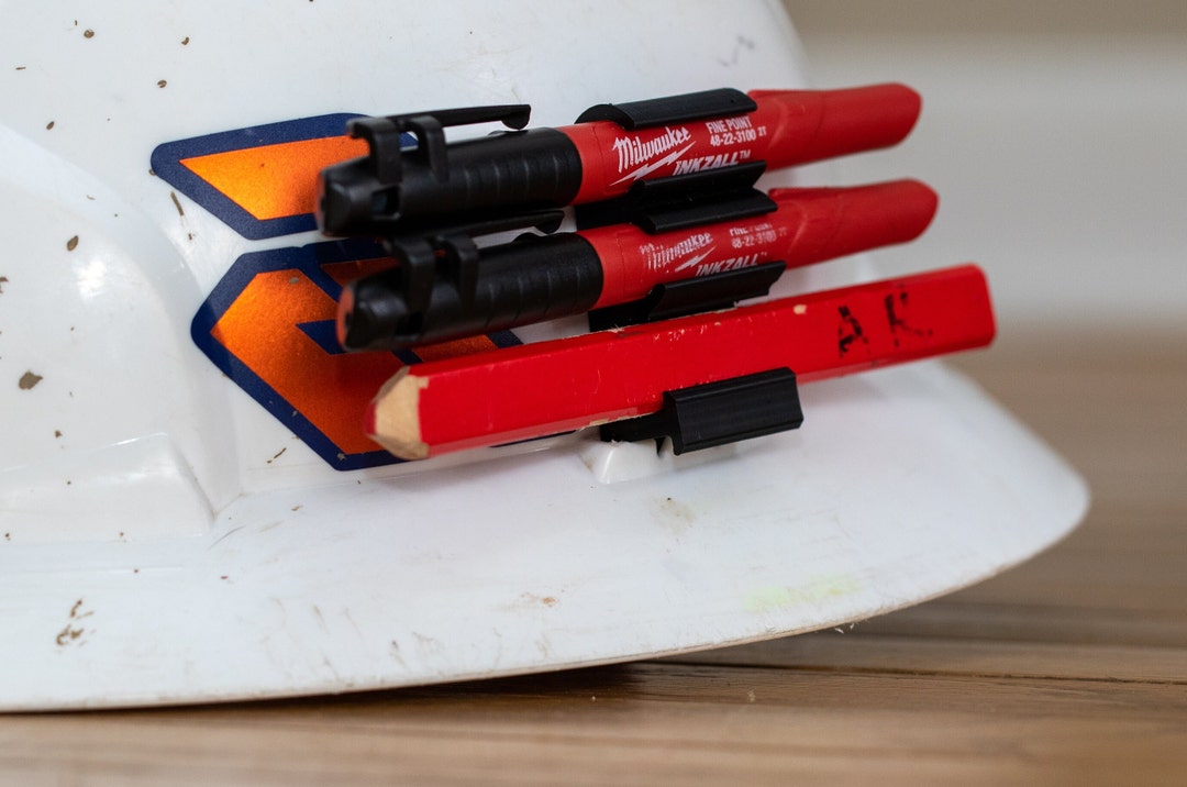 Custom Hardhat Pencil and Milwaukee Inkzall Marker Holder - Etsy