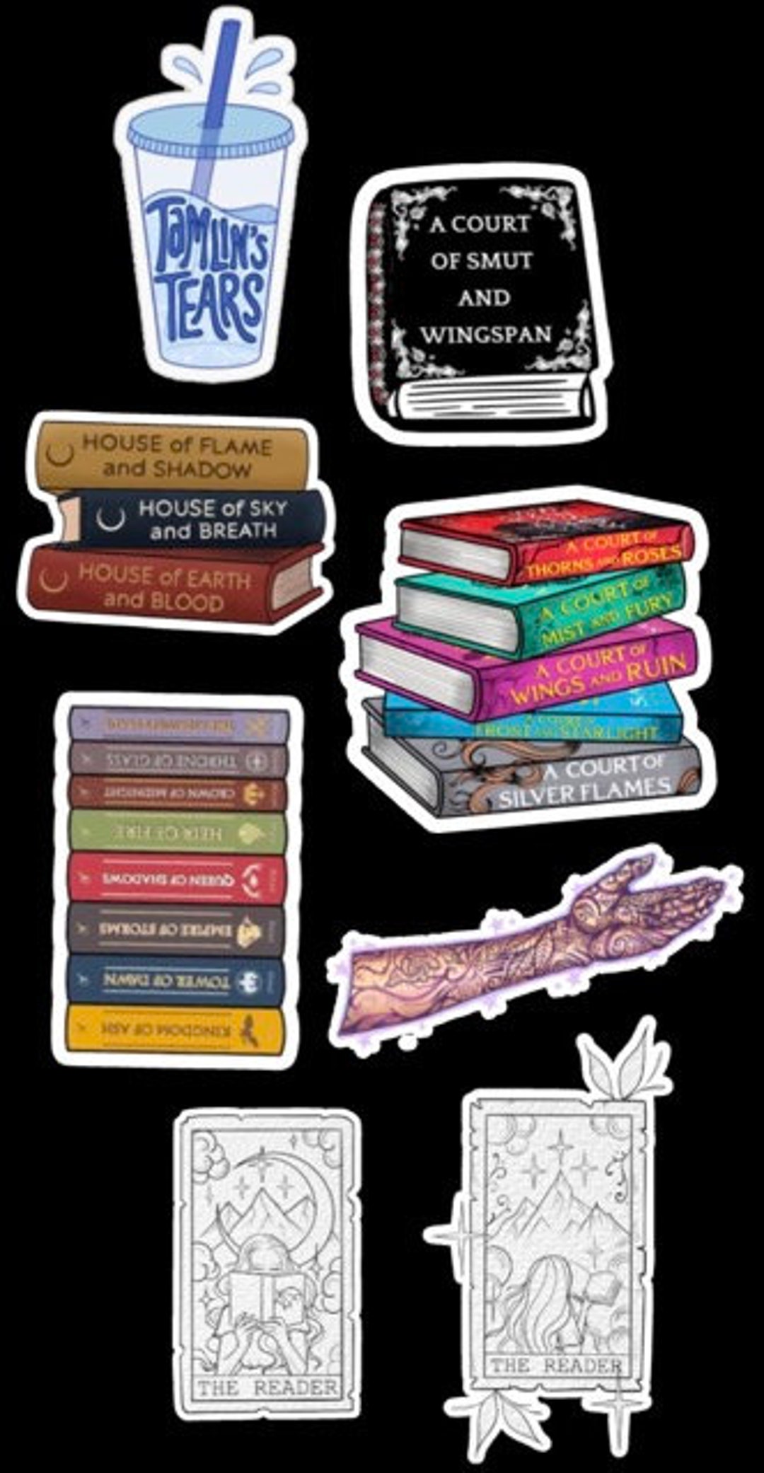 SJM Book Lovers Stickers - Etsy
