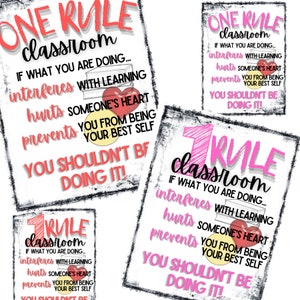 Positive Behavior Classroom Management: One Rule Classroom Digital ...