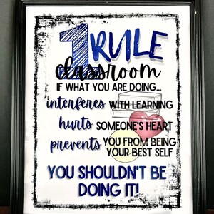 Positive Behavior Classroom Management: One Rule Classroom Digital ...