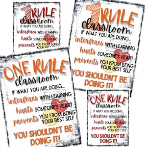 Positive Behavior Classroom Management: One Rule Classroom Digital ...