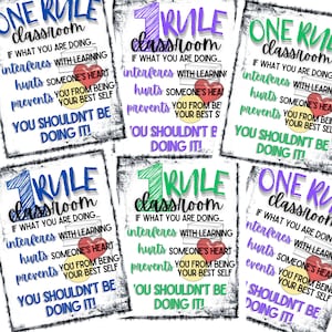 Positive Behavior Classroom Management: One Rule Classroom Digital ...