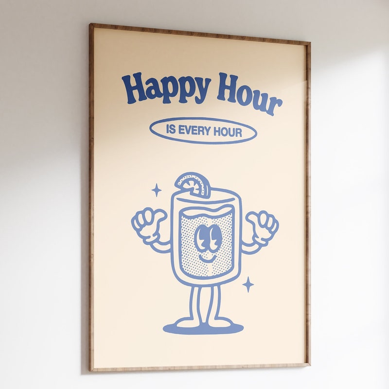 Happy Hour Art - Etsy
