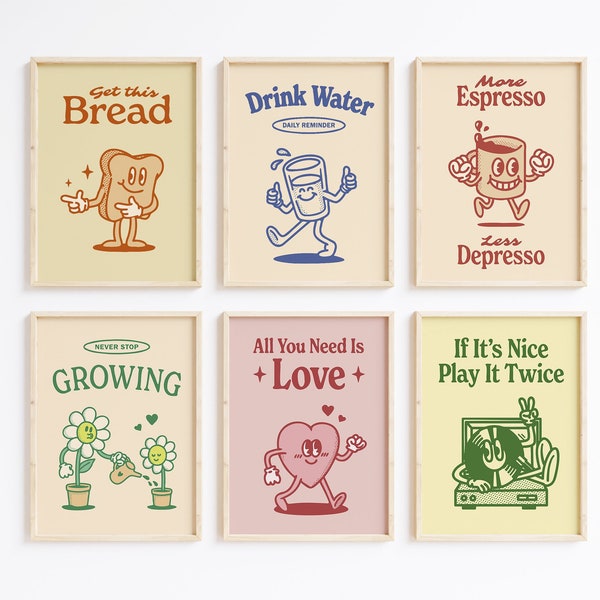 Cute Prints Wall Art Set - Etsy
