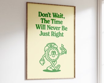 Frog Flower Wall Print, Digital Download Print, Affirmation Art, Retro ...