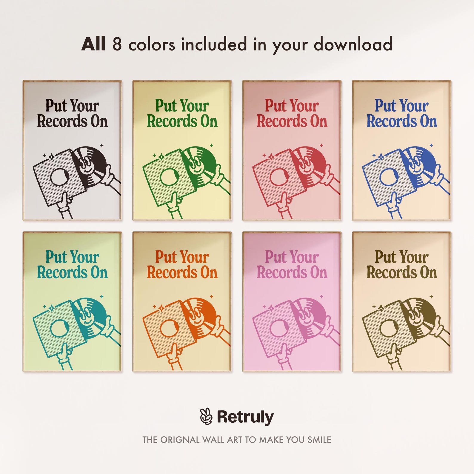 Retro Vinyl Record Poster, Music Room Decor (digital Download) - Etsy