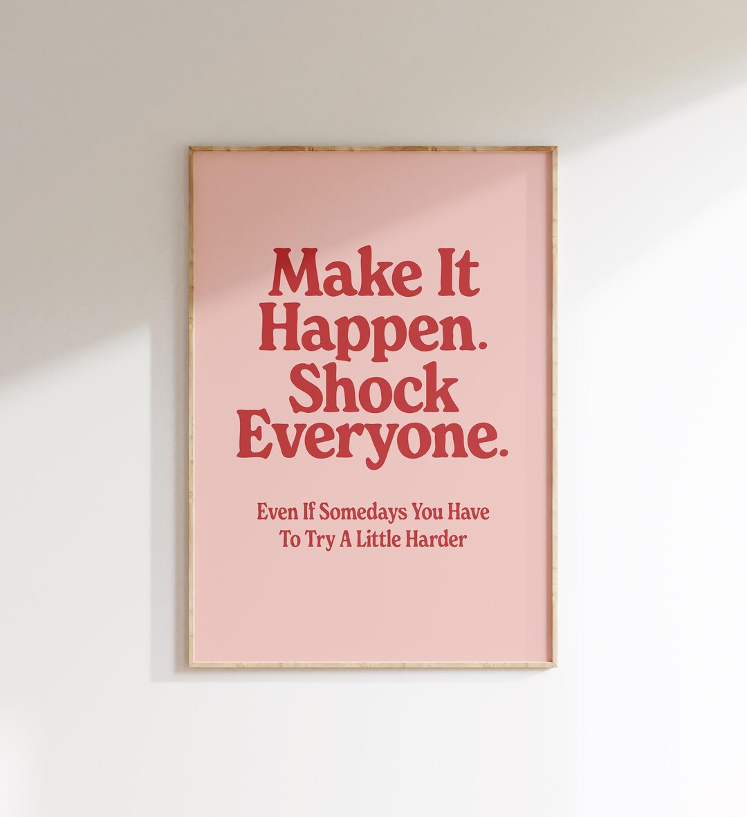 Retro Motivational Wall Art, Groovy Inspirational Quote Poster ...