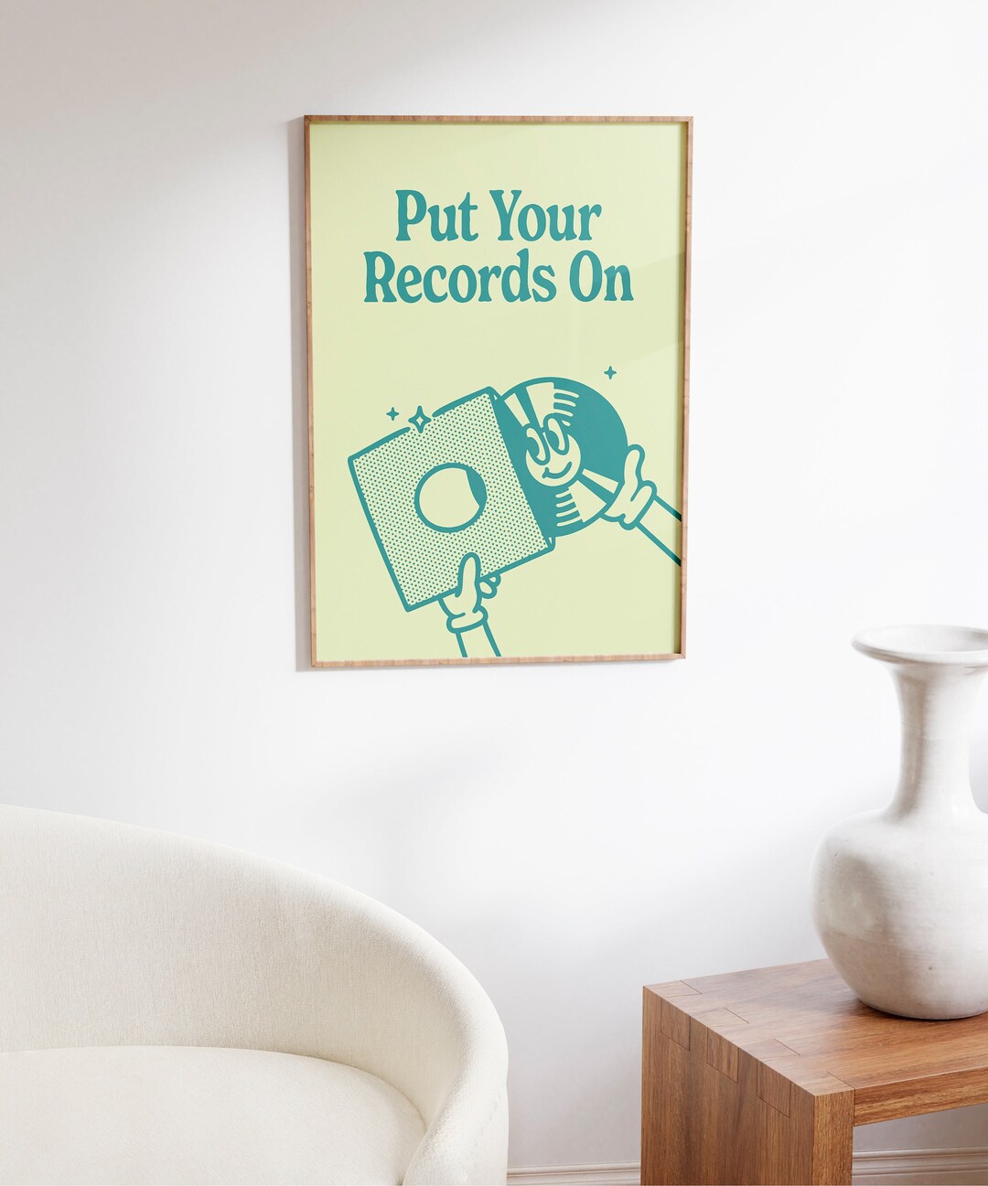 Trendy Wall Art, Funky Vinyl Poster, Music Lover Gift, Vinyl Record ...