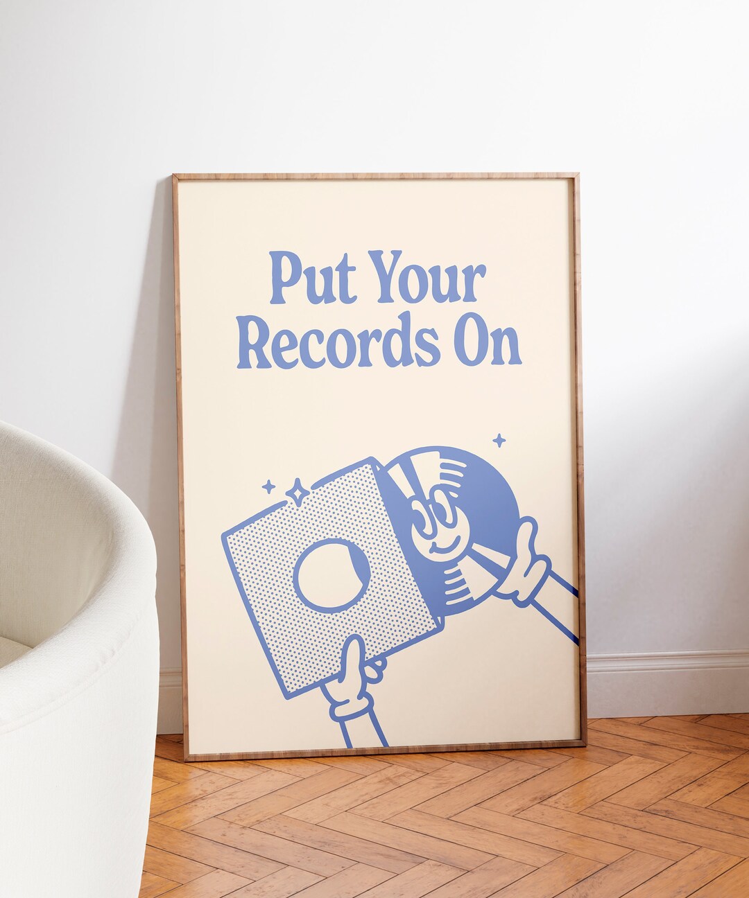 Vinyl Record Wall Art, Retro Music Poster, Groovy Turntable Print ...