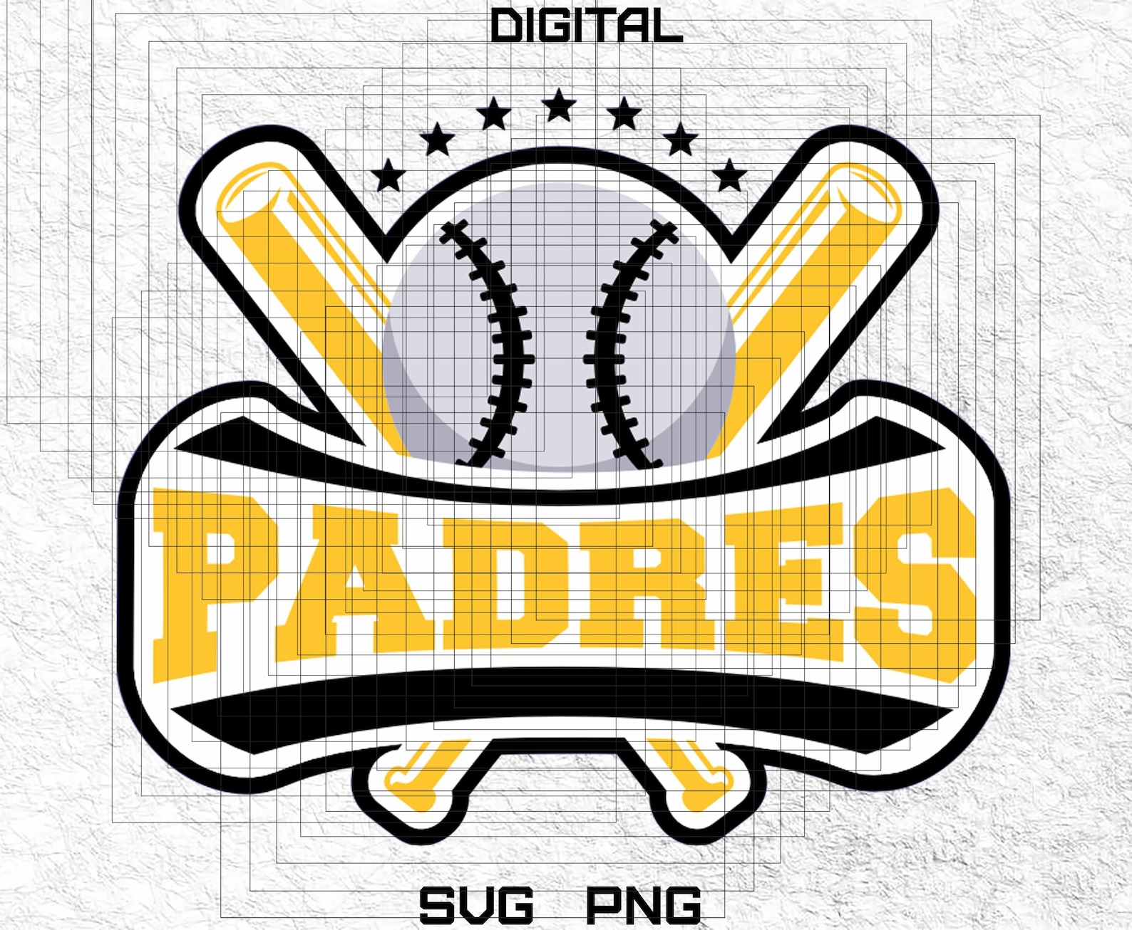 Padres Baseball Svg - Etsy