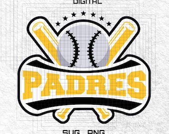 Padres Svg, Padres Template, Padres Stencil, Baseball Gifts, Sticker ...