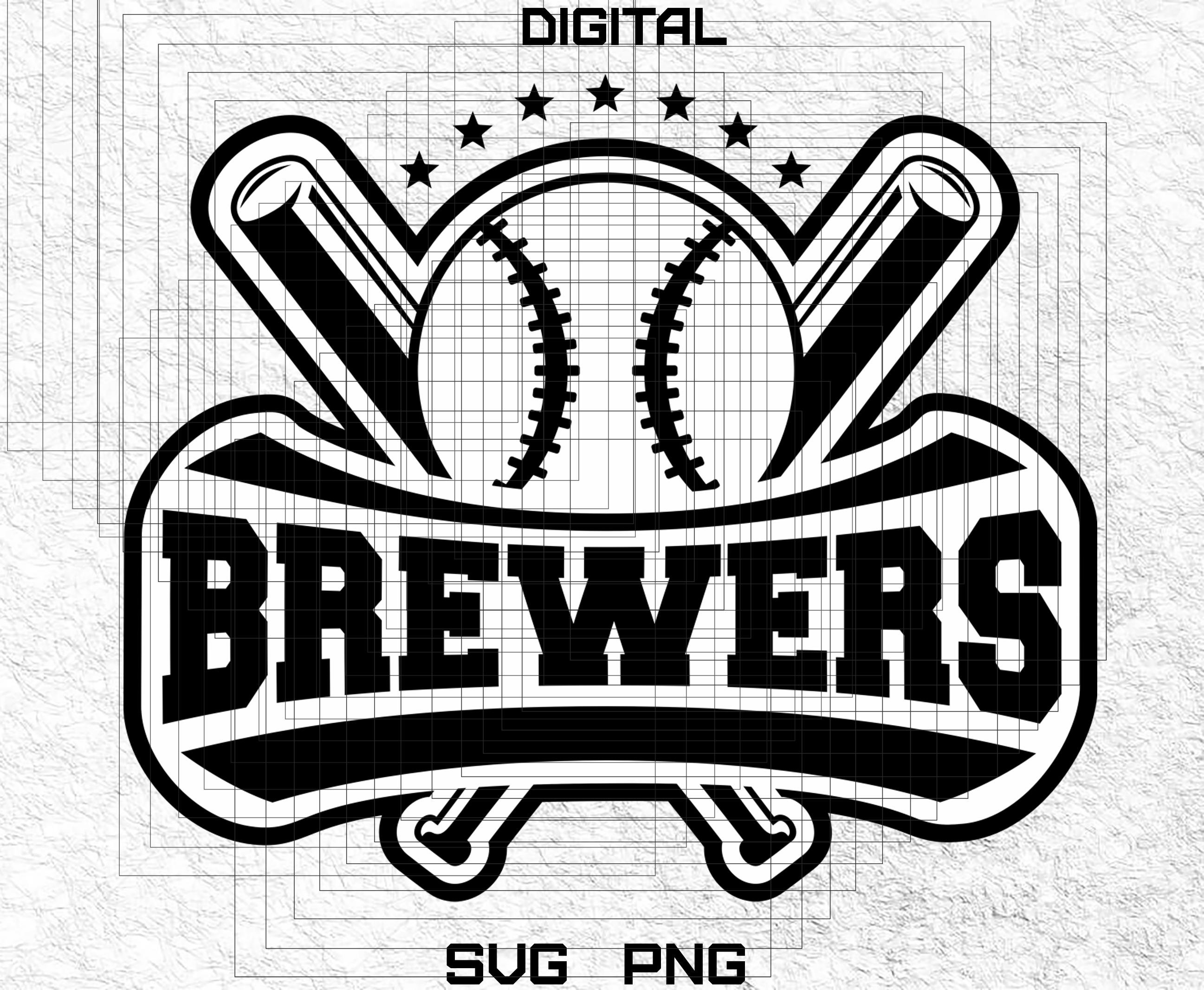 Brewers Baseball Svg - Etsy