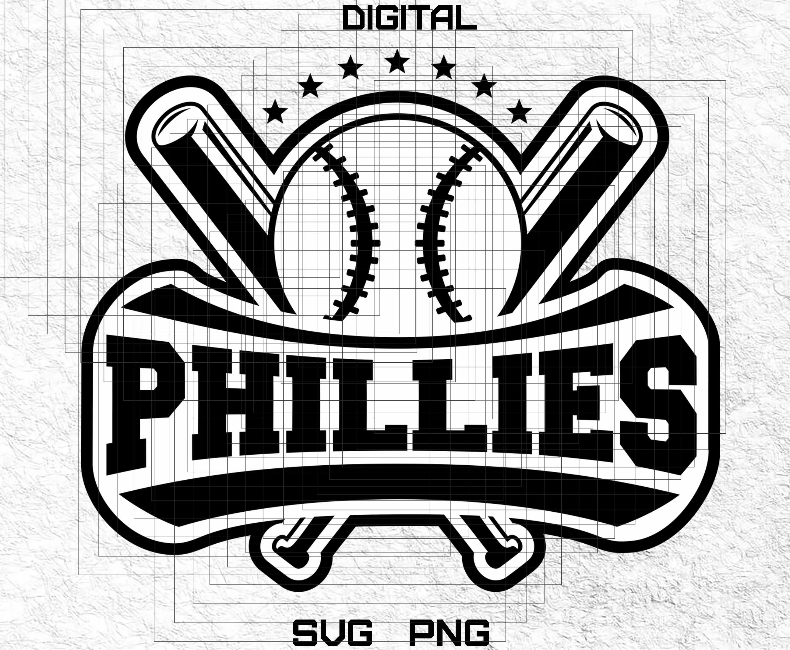 Phillies Baseball Svg - Etsy