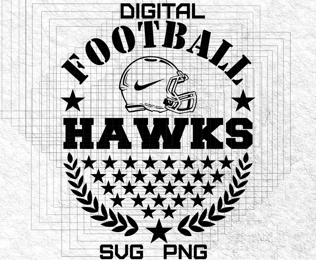 Hawks Football Svg - Etsy