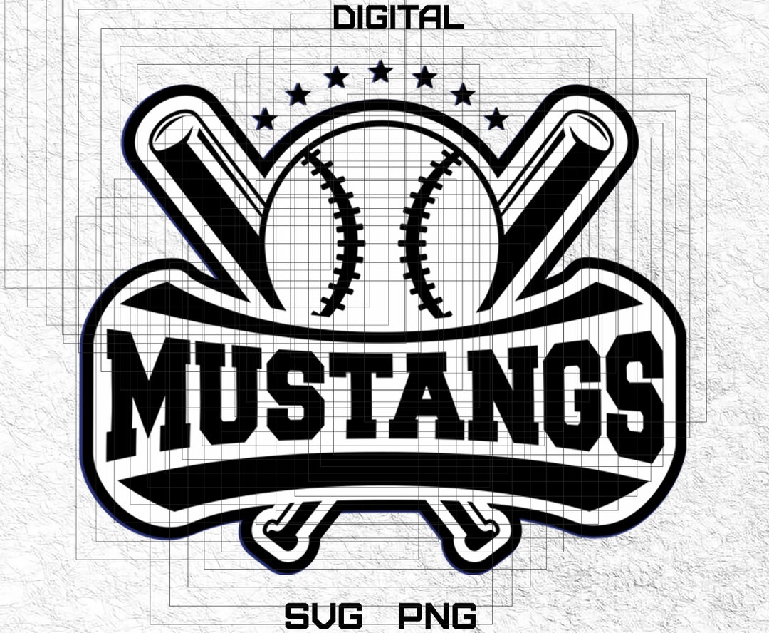 Mustangs Baseball Svg - Etsy