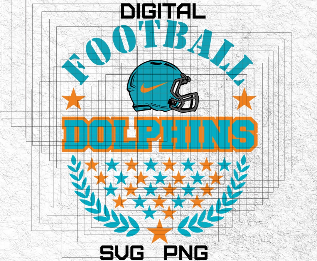 Dolphins Football Svg - Etsy